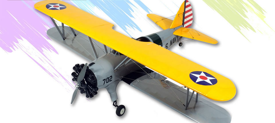 SCG37 1:7 Scale Stearman PT-17 1400mm Wingspan Balsa Wood RC Airplane ...