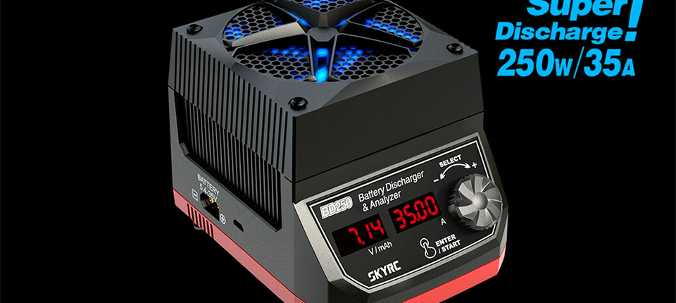 SKYRC BD250 250W 35A LiPo/LiHV/NiMH Battery Discharger and Analyzer ...